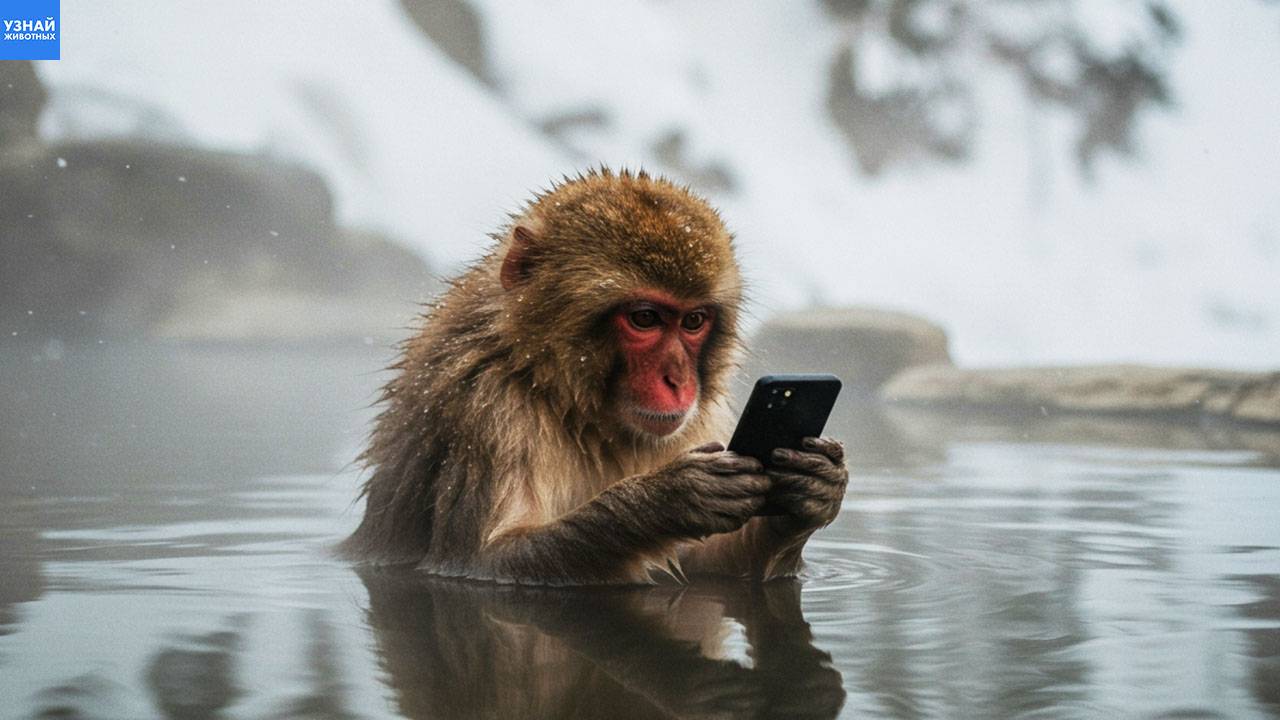 Японские Снежные Макаки – Краснолицые Самураи в Шубе