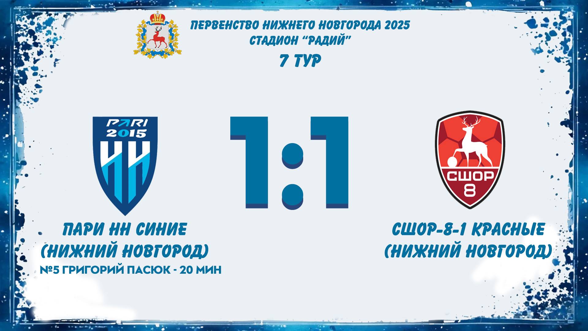 Пари НН Синие (Нижний Новгород) - СШОР-8-1 Красные (Нижний Новгород)