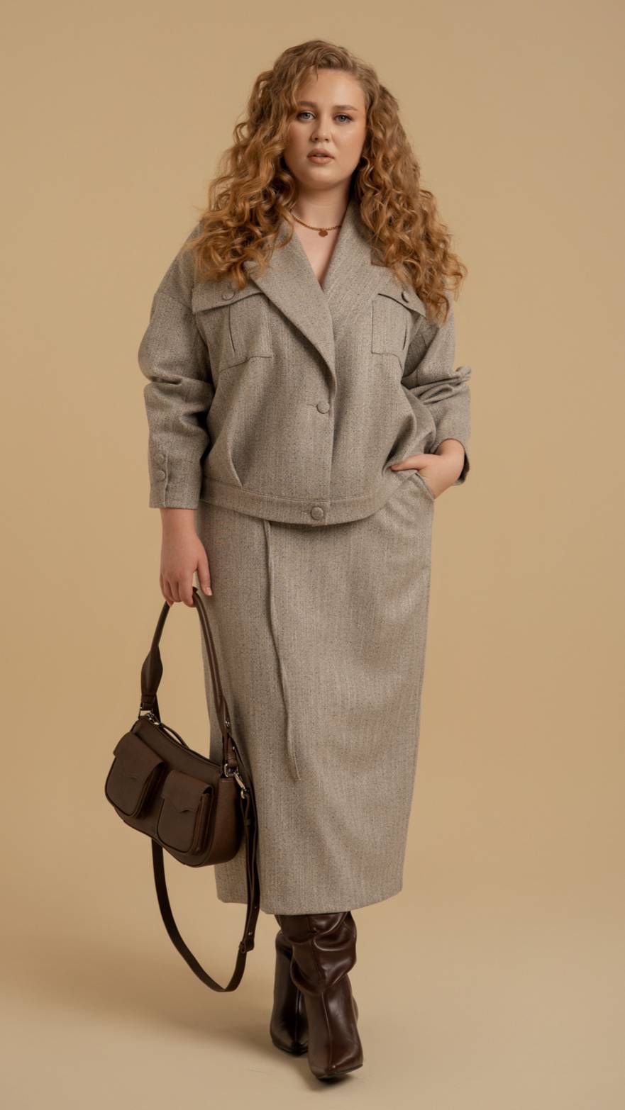 Наш стильный осенний комплект  в размере Плюс Сайз  от Deesses