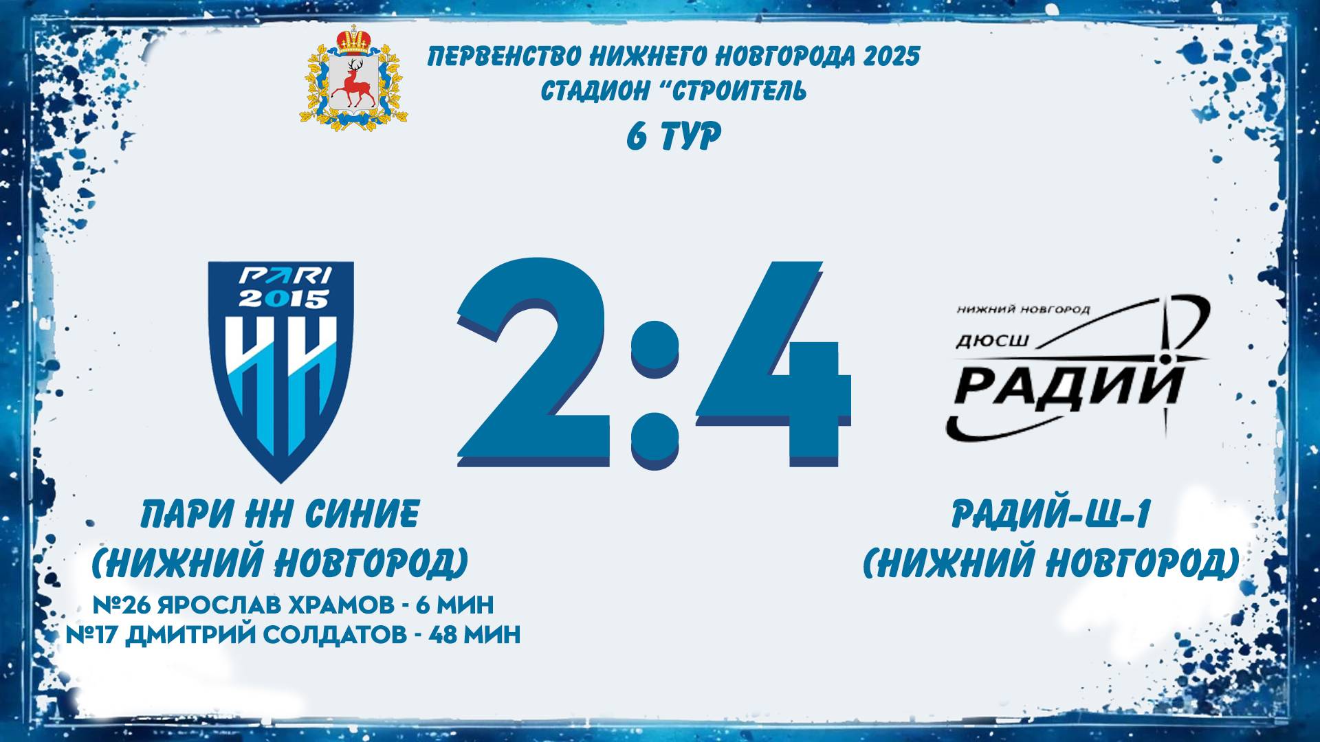 Пари НН Синие (Нижний Новгород) - Радий-Ш-1 (Нижний Новгород)
