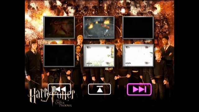 DVD - Меню  Гарри поттер