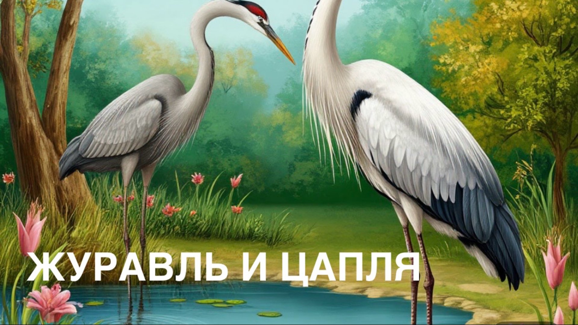 Сказка «ЖУРАВЛЬ И ЦАПЛЯ».
