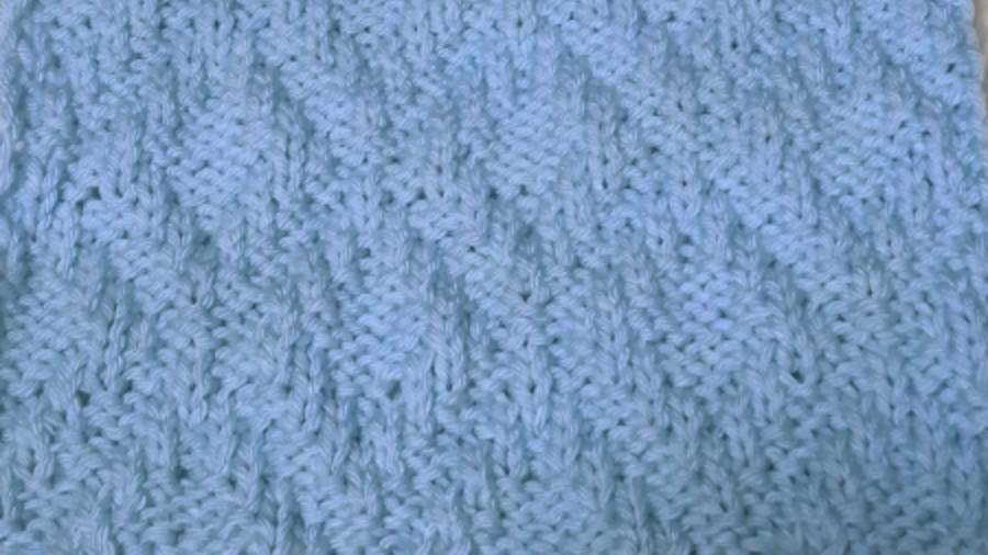 Узор спицами. Дамасский узор.