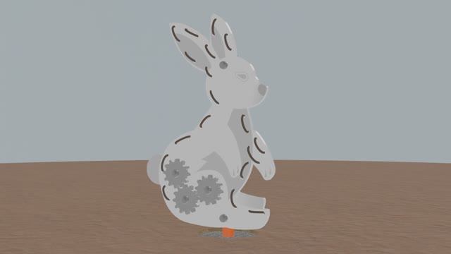 Элемент патриотической площадки "Заяц" с подвижными частями