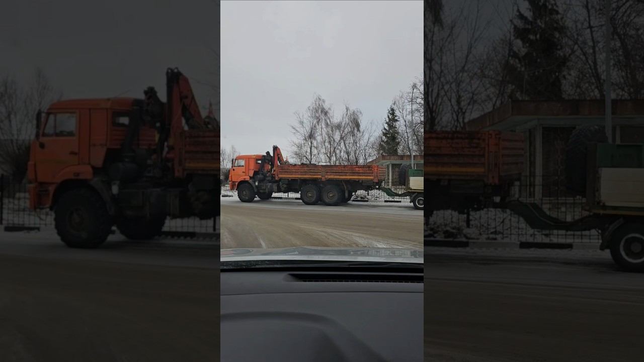 Камаз с интересным прицепом