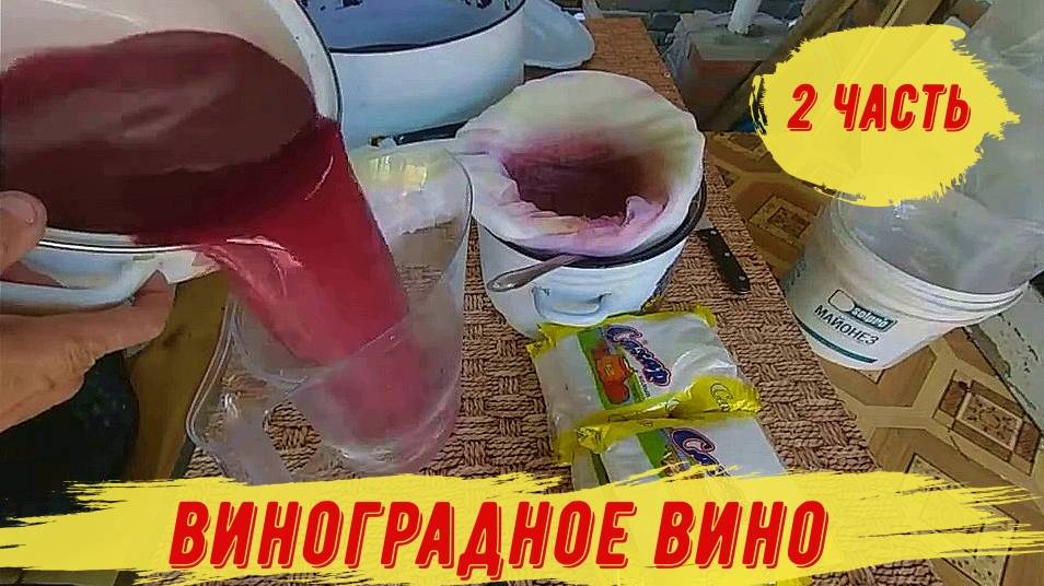 Делаем домашнее вино из трех сортов винограда 2 Часть