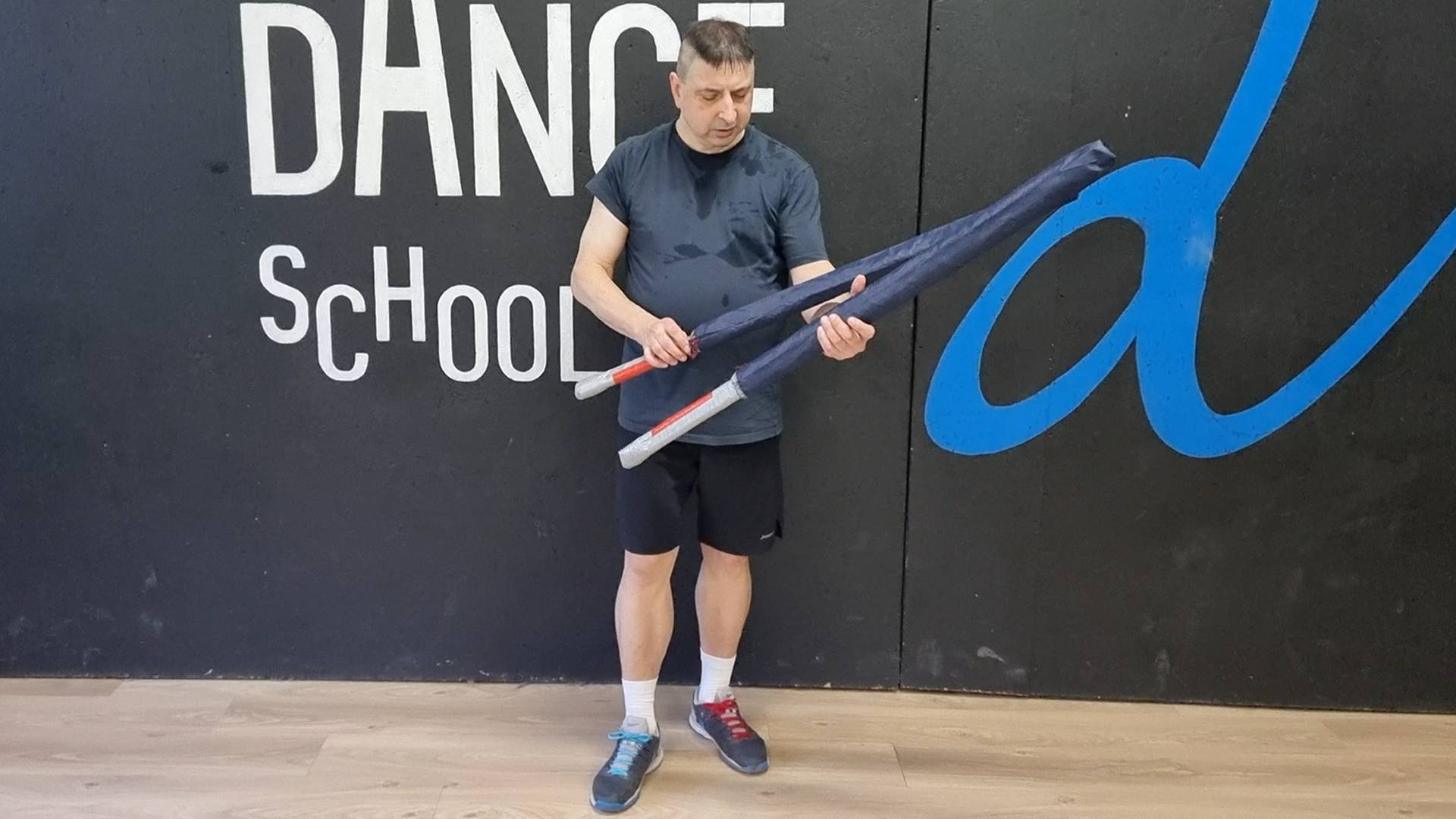 Мечи для кендзюцу - плоская чанбара в синем нейлоновом чехле для баттодо, синкендо и спаррингов