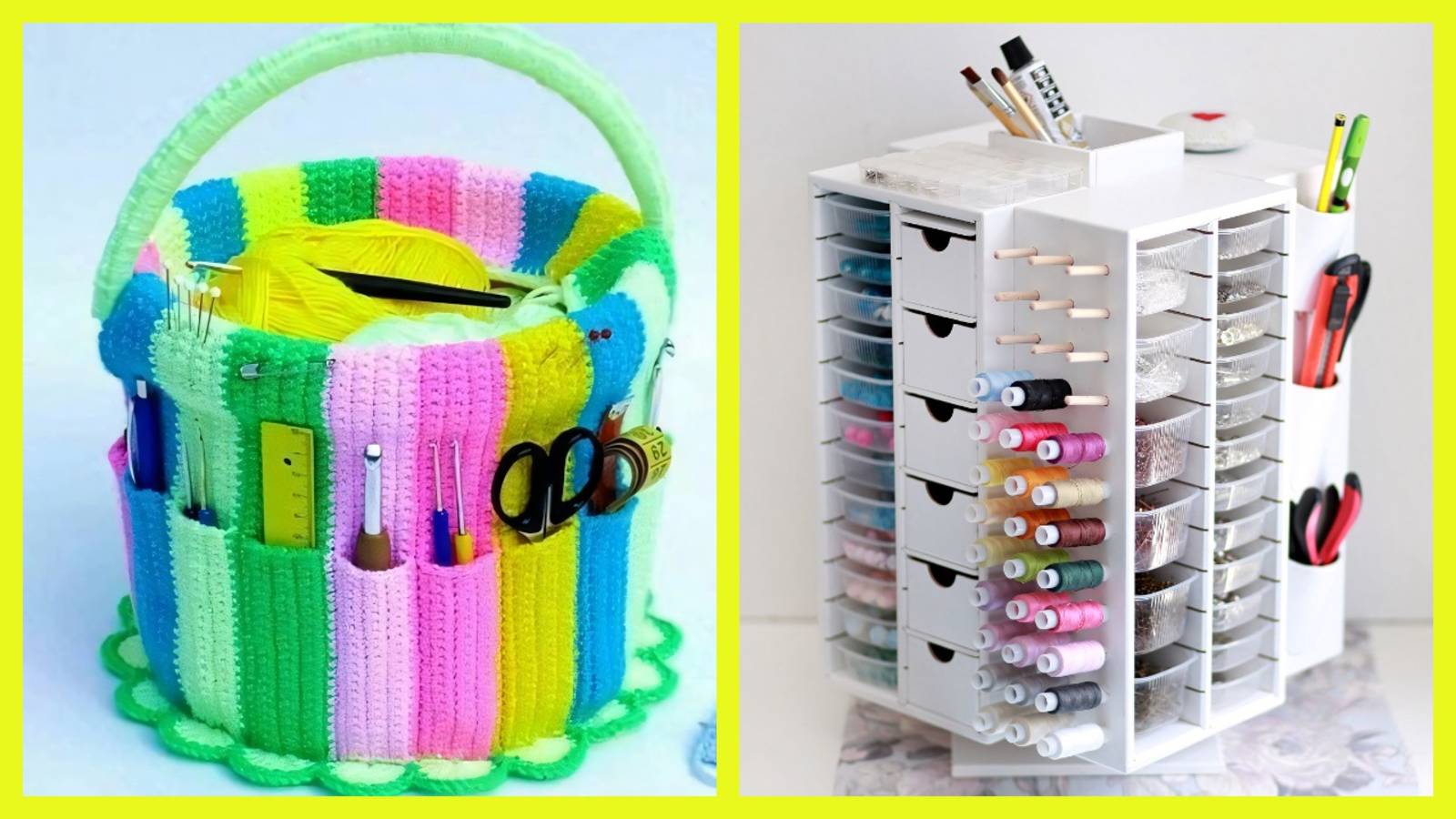 Идеи хранения швейных принадлежностей и рукоделия 🧵🧶✂️