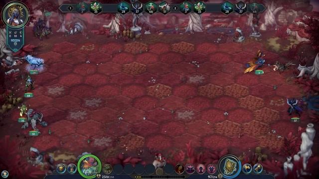 Бой героя фракции Сильван с нейтралами в игре Heroes of Might & Magic: Olden Era