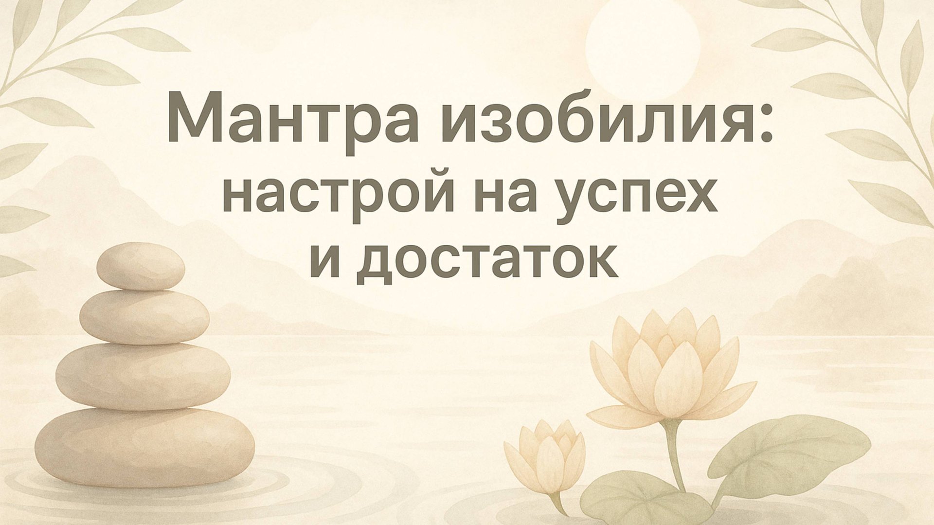 Мантра изобилия: настрой на успех и достаток