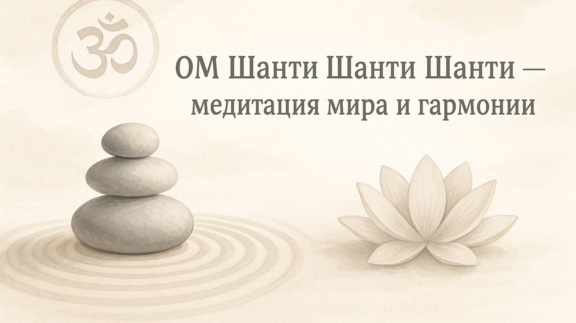 ОМ Шанти Шанти Шанти — медитация мира и гармонии
