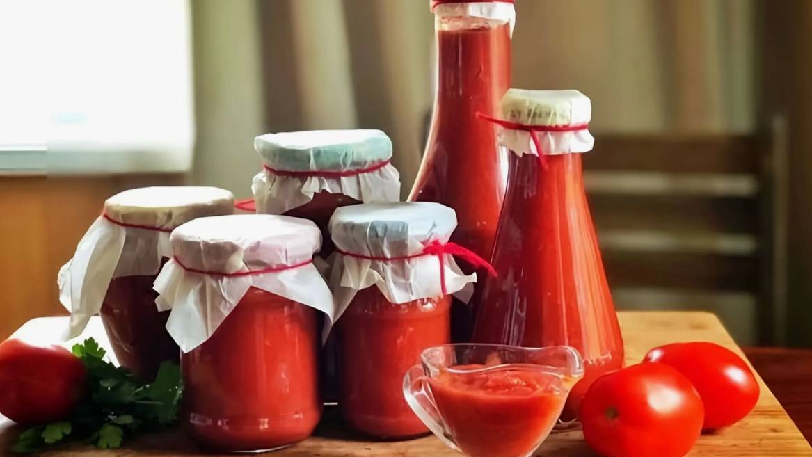 Густой домашний кетчуп.