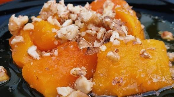 Десерт из запеченной тыквы.