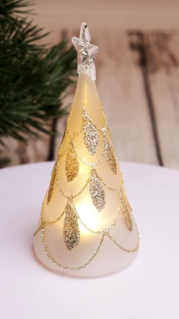 Украшение новогоднее Елка с подсветкой, 15 см, стекло "Артикул 172708"