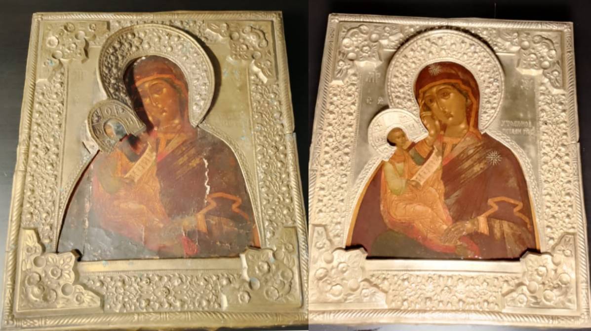 Утоли моя печали - образ Богородицы. Реставрация иконы.