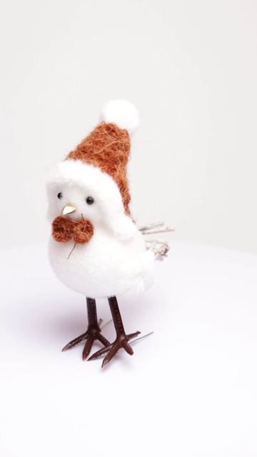 Украшение новогоднее Птичка в шапке, 13 см "Артикул 172966"