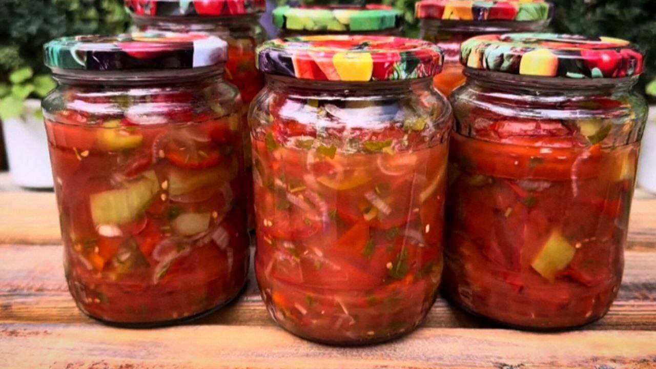 салат из помидор на зиму