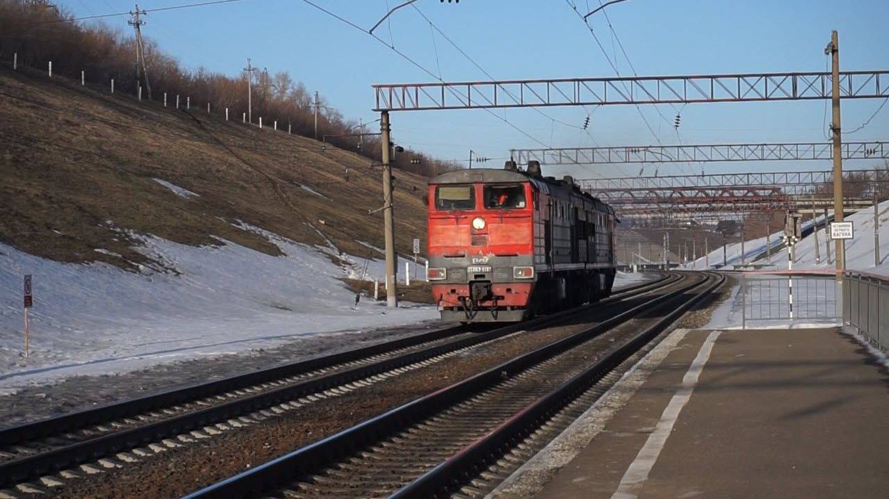 Тепловоз 2ТЭ10У-0192 резервом. Звук 10Д100.