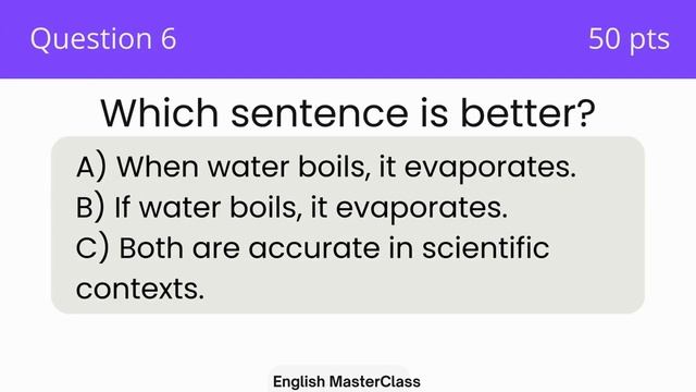 Zero Conditionals Quiz