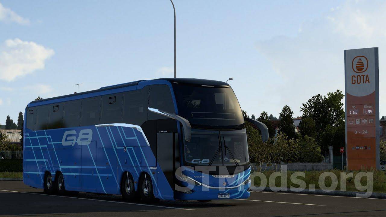 ETS2 v 1.55-Marcopolo G8 1600 LD-(Новосибирск-Барабинск) РФ