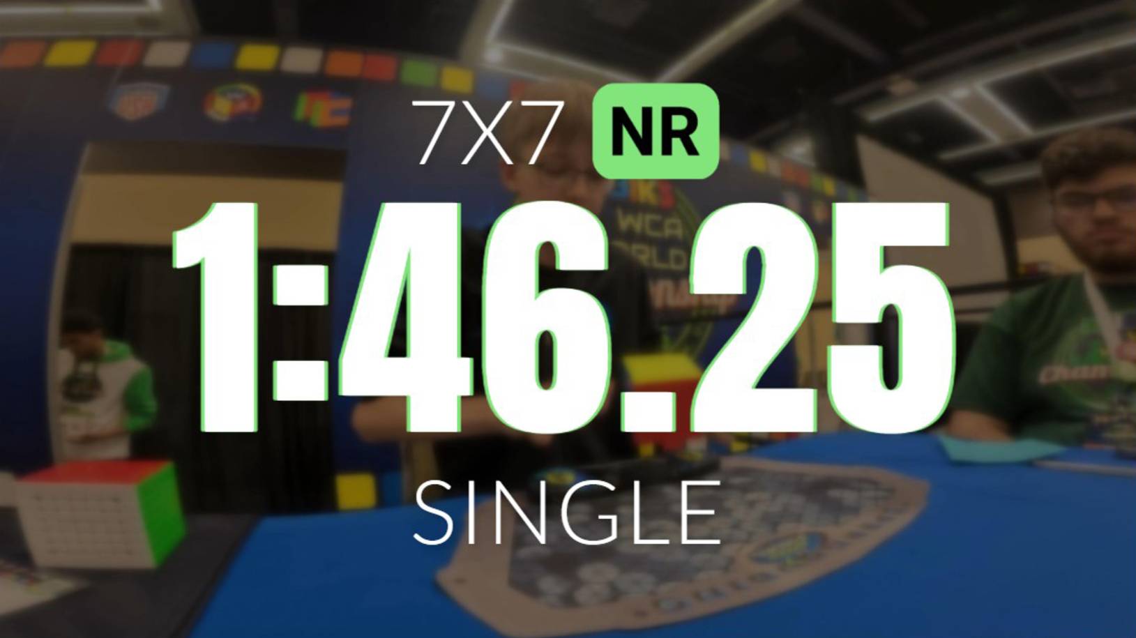 NR [1:46.25] 7x7 Single (ER5/WR15) // WCA World Championship 2025