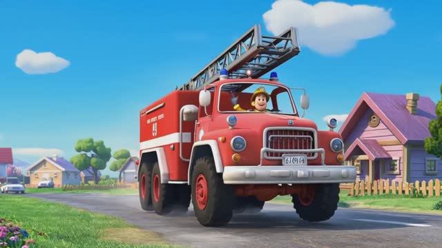Пожарная машинка мчит на помощь - песня для детей