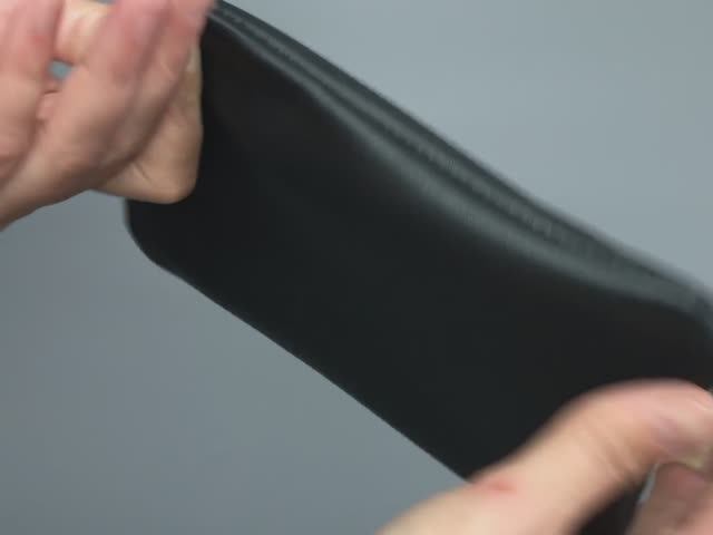 Косметичка чёрная премиальная «Милли» — натуральная кожа, уникальная