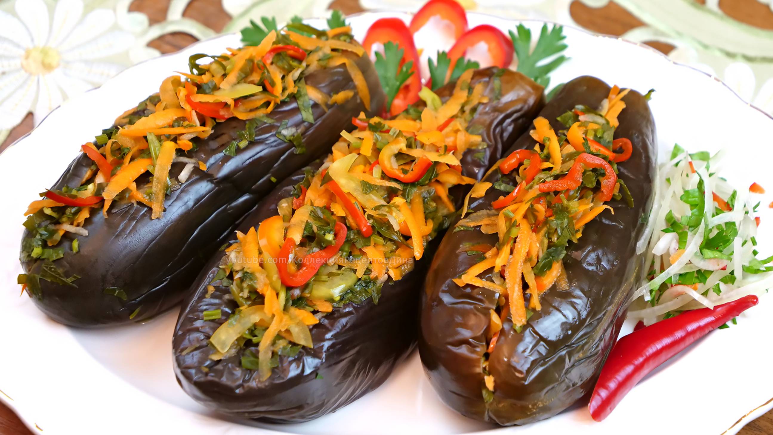 🍆Квашеные баклажаны, фаршированные овощами! Баклажаны на зиму без уксуса