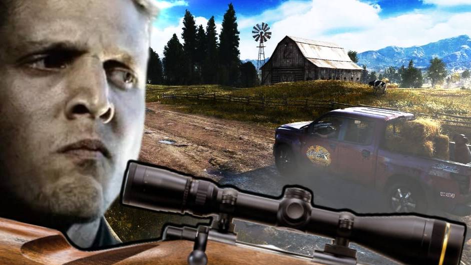 Снайпер убивает наёмников в игре Far Cry 5