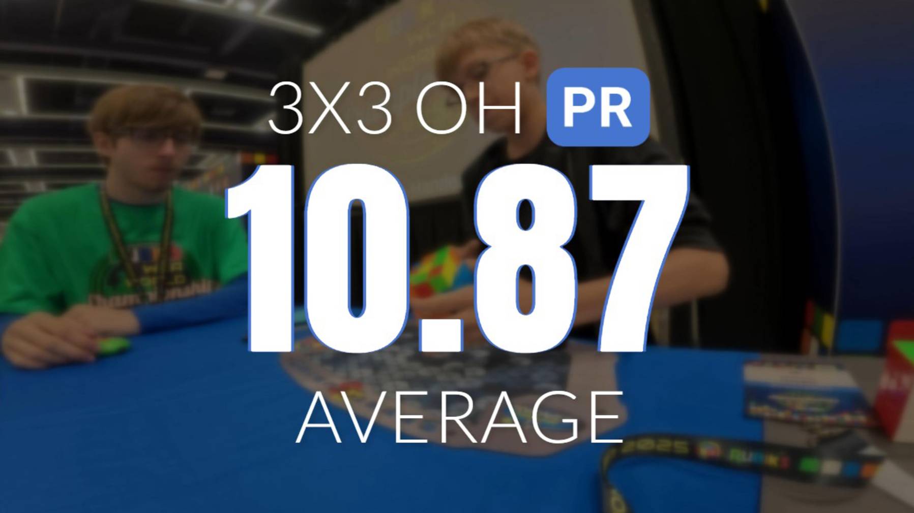 PR [10.87] 3x3 OH Average // WCA World Championship 2025