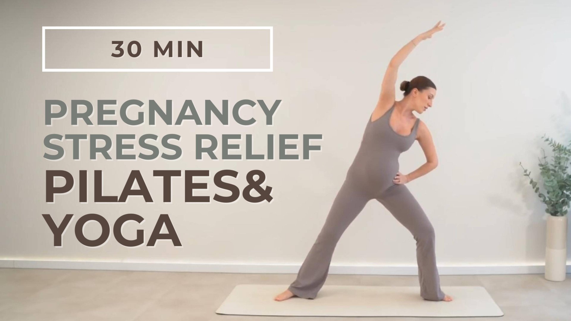 30-минутная тренировка пилатес и йога для беременных | Успокаивающая тренировка | 2 триместр