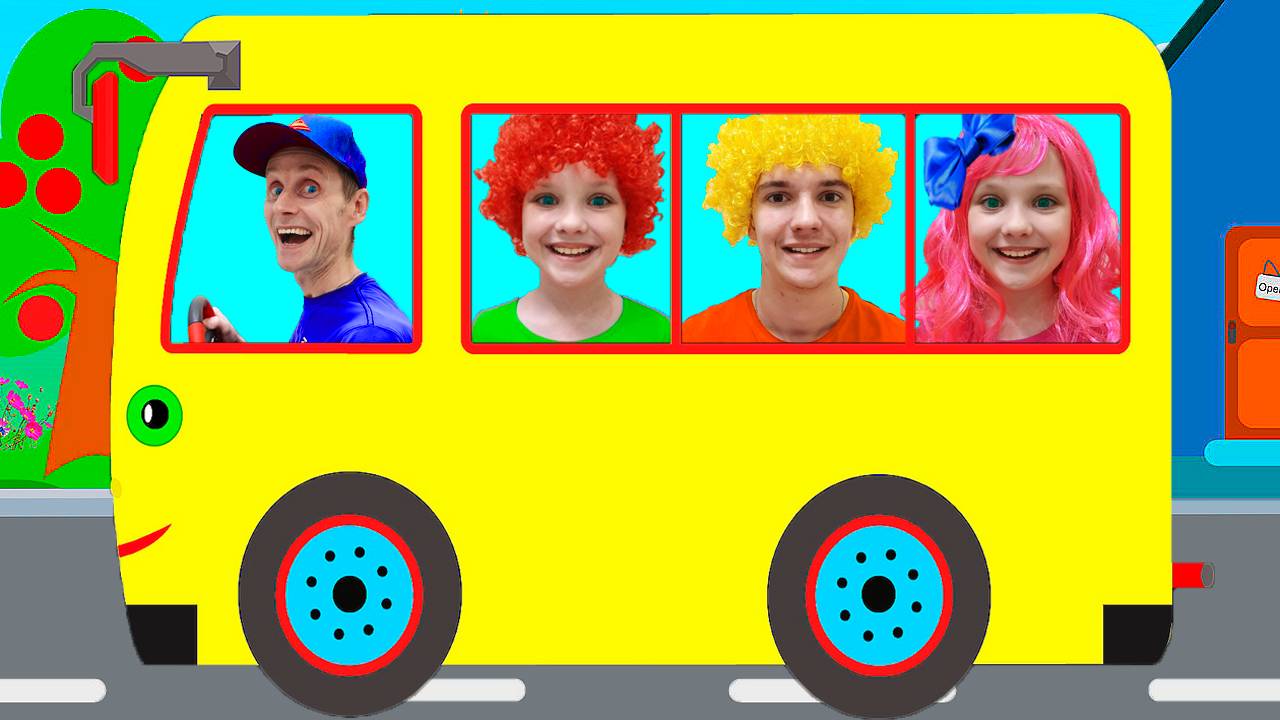 Лиза с папой и их забавная история с автобусом / Песенка про машинку / Видео для детей / Мультик