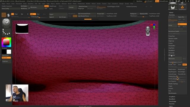 5_2.1 2- Zbrush Poligons - Convert Tri To Quad Poligons