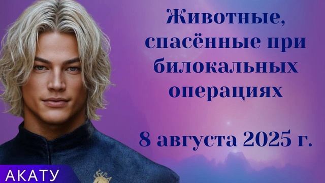 АКАТУ ~ Животные, спасённые при билокальных операциях