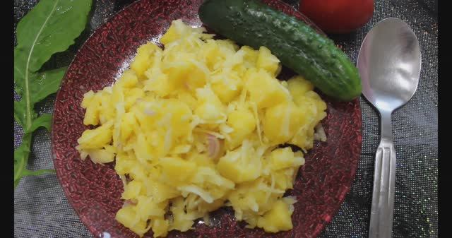 Салат из редьки с картошкой постный. Вкусно и полезно!