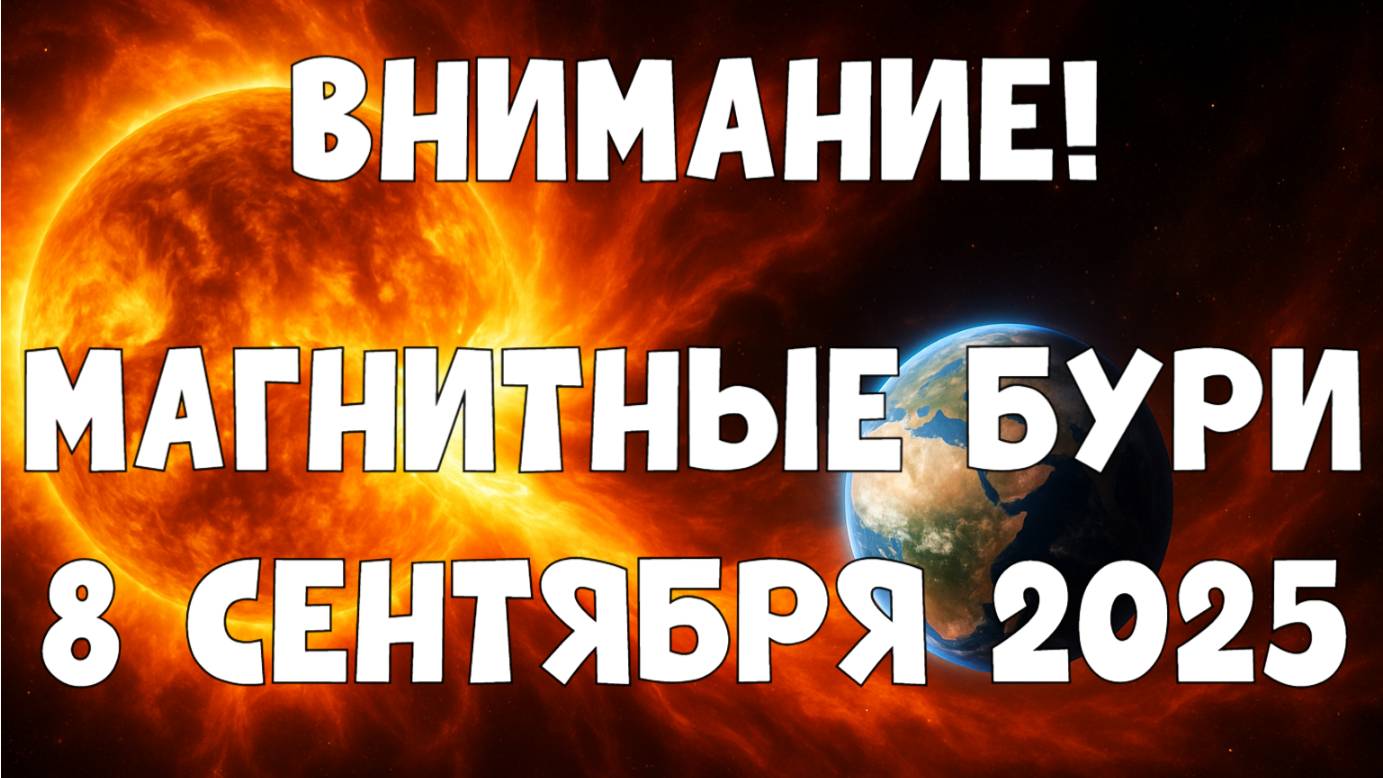 💥 УДАР ПО ПЛАНЕТЕ! Магнитные бури 8 сентября 2025 — срочное предупреждение!