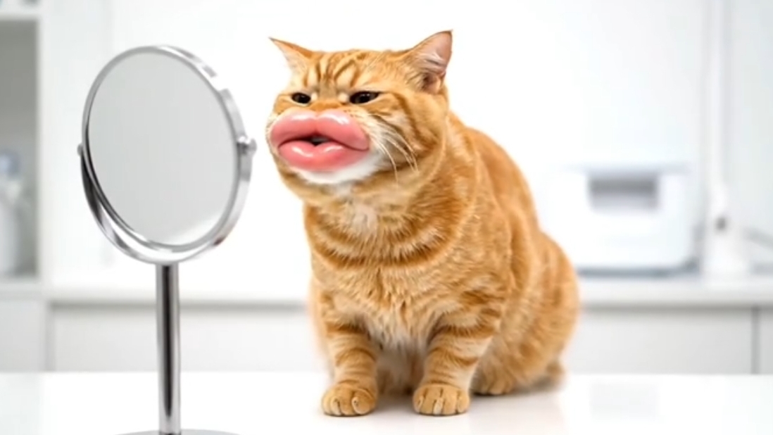 Подборка видео про рыжего котика из нейросети