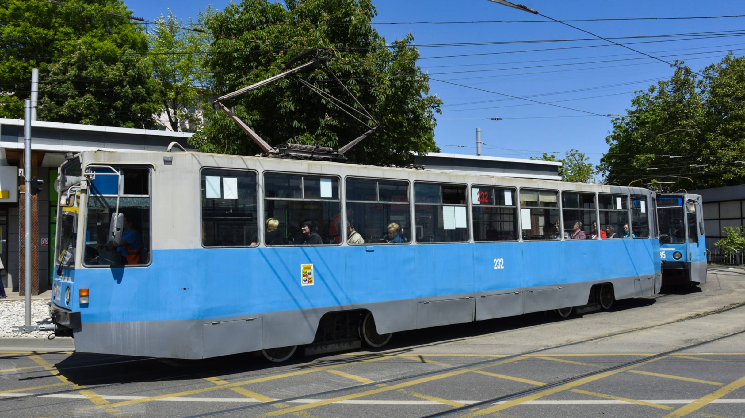 Трамваи КТМ-19 и КТМ-8 в Краснодаре