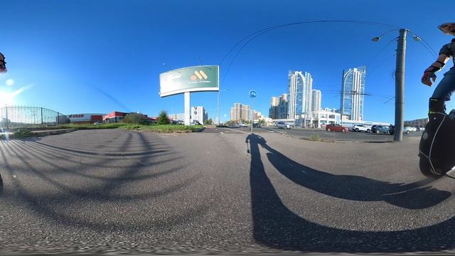 Велодорожка ул. Типанова. 8сентября2025. Санкт-Петербург. Поездка на моноколесе. Видео 360 градусов