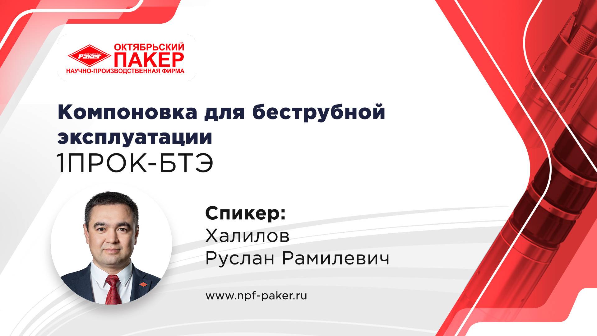 Компоновка для беструбной эксплуатации - 1ПРОК БТЭ