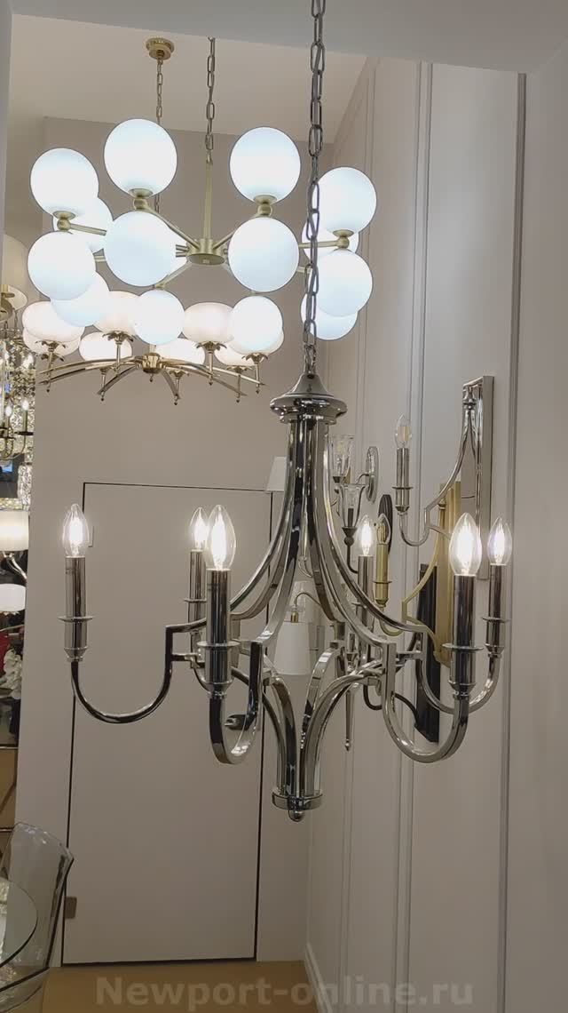 Люстра NEWPORT 3456/C nickel