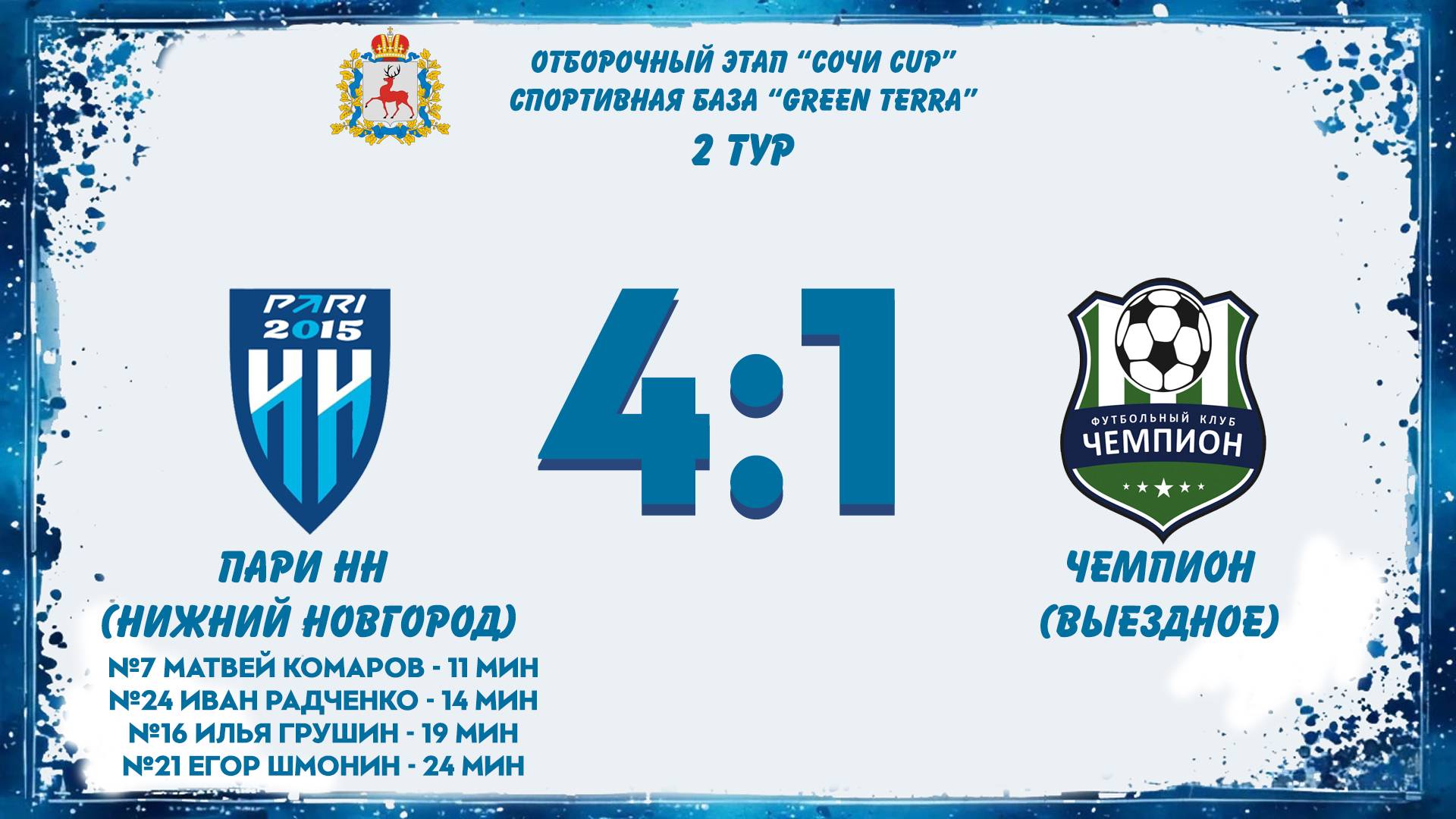 Пари НН (Нижний Новгород) - Чемпион (Выездное)