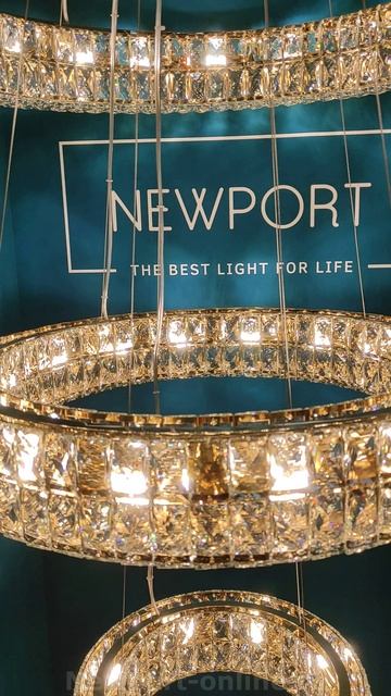 Люстра, вертикальная композиция 8550 из трех светильников, золото