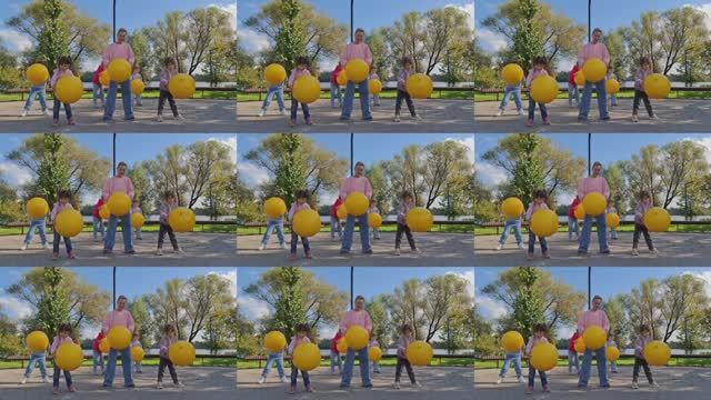 музыкально - ритмическая композиция с фитболами