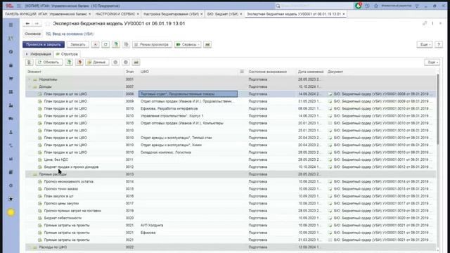 Формирование бюджетного процесса "ИТАН: Управленческий баланс"