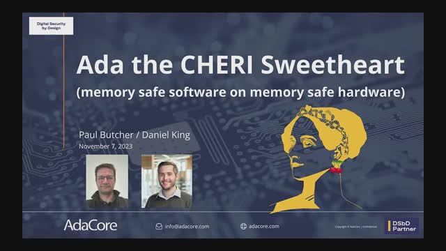 Ada the CHERI Sweetheart - программное обеспечение для защиты памяти на аппаратном уровне