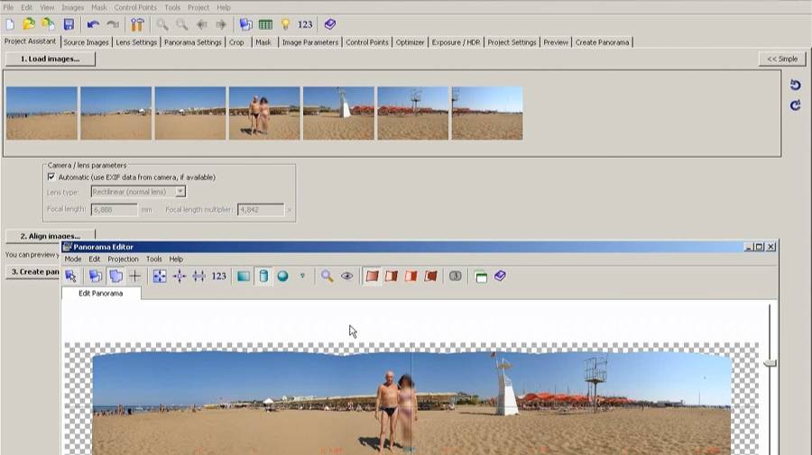 Создание панорамы в программе PTGui