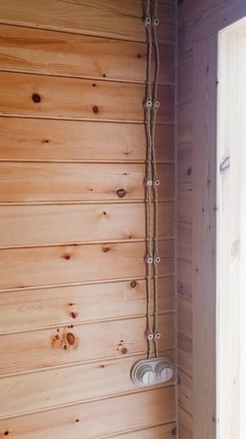 Ретро проводка в бане