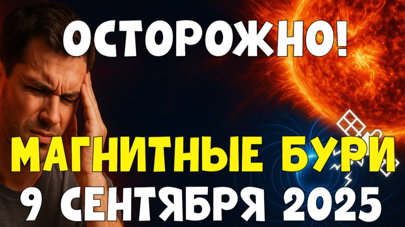 МАГНИТНАЯ БУРЯ 9 СЕНТЯБРЯ 2025: Kp‑индекс, прогноз здоровья и космические риски!