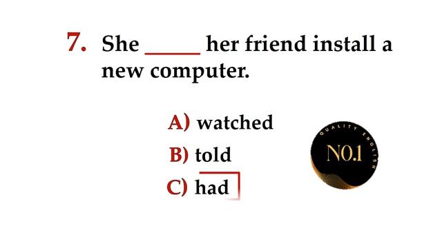 Causative verbs Quiz 4 _ English Grammar test _ 15 Questions _ No.1 Quality English